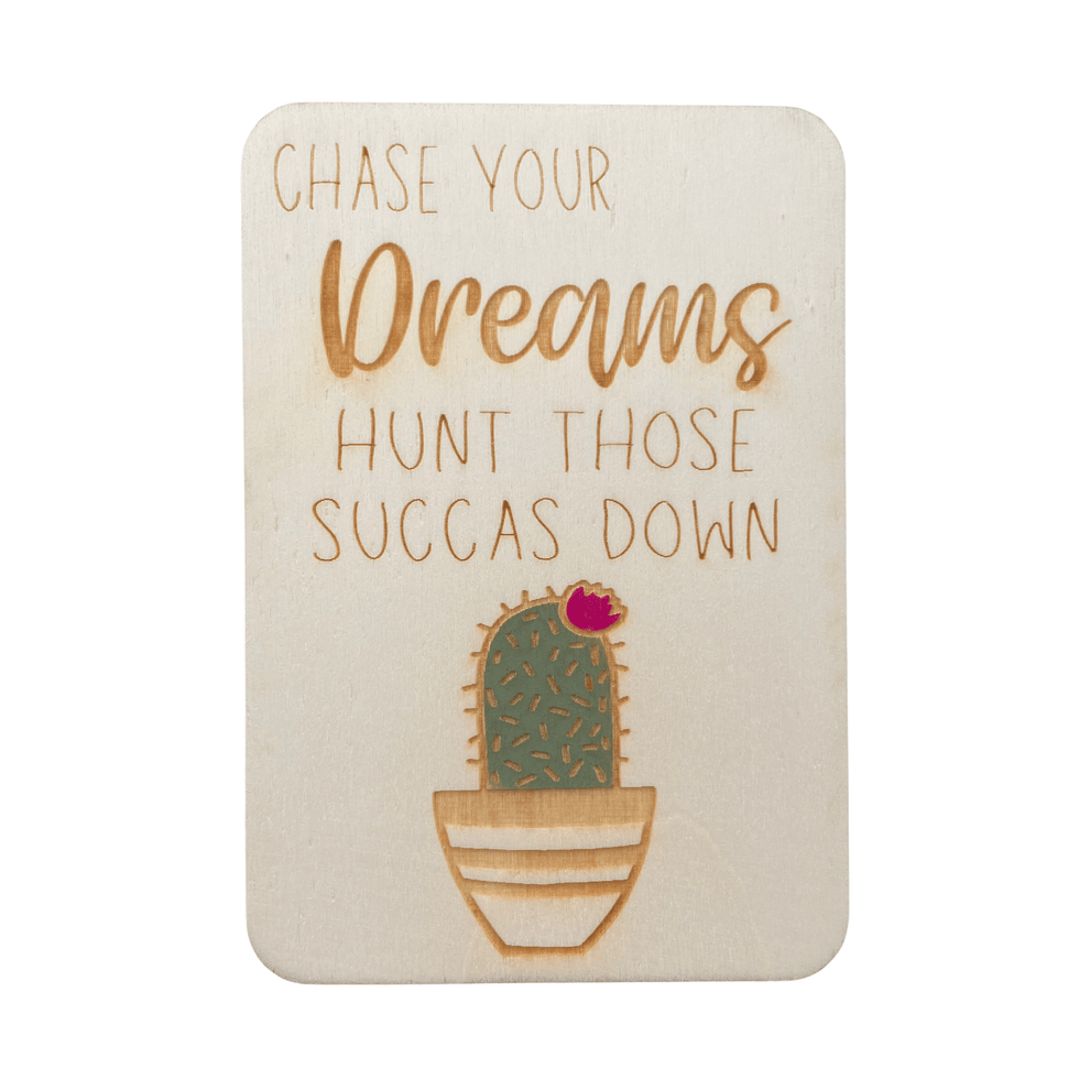 Cheeky Charlie Keep Cards | Chase Your Dreams... | Succulents Humour