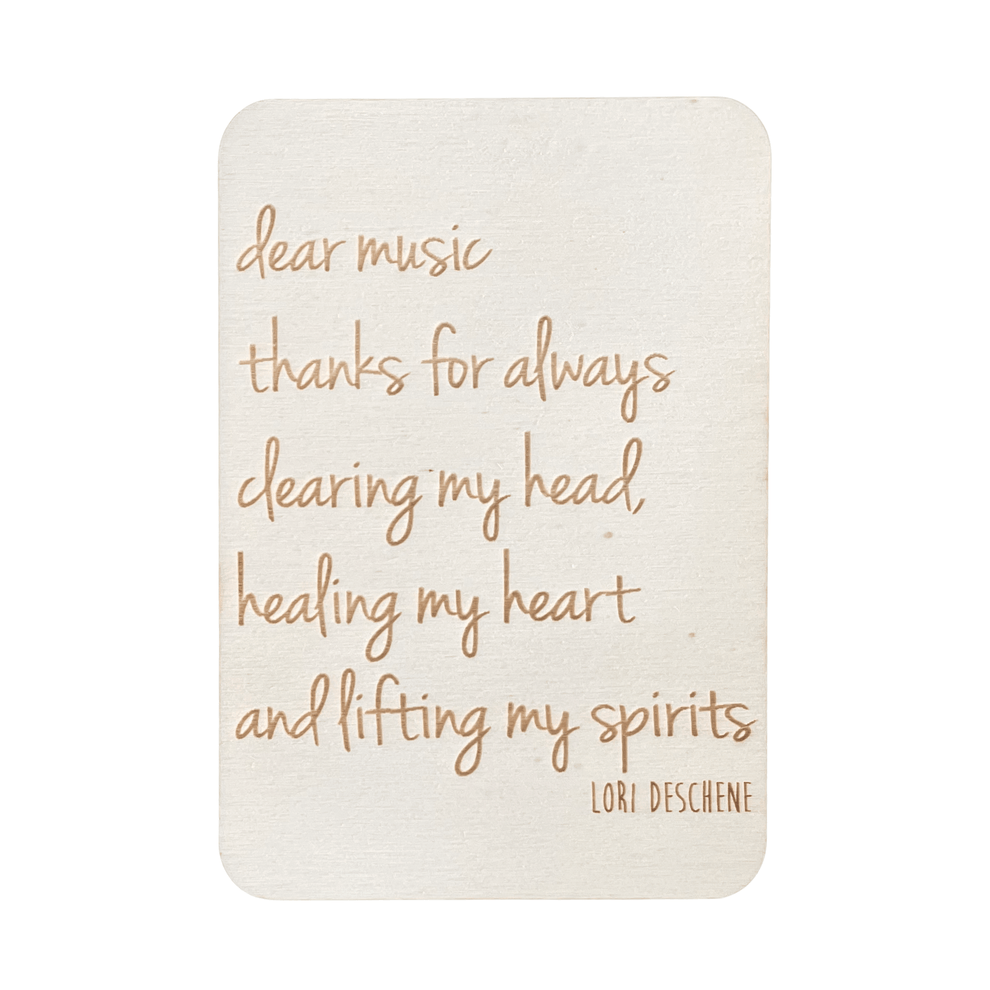 Dear Music, Thanks – Cheeky Charlie Keep Cards